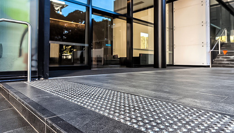 Metal Stair Nosing, Self-adhered Tactile Strip - RY